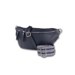 Leder G&uuml;rteltasche Toscanto Tasche dunkelblau ca. 37cm | Gr.: onesize