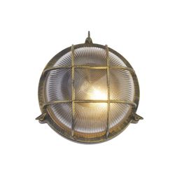 Licht-Erlebnisse Außen Wandlampe (B)26.5 x (H)26.5 cm in Gold Antik Klar/Transparent | Gr.: onesize
