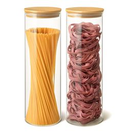Praknu Vorratsdosen mit Deckel für Spaghetti 2er Set - Luftdicht mit | Gr.: onesize