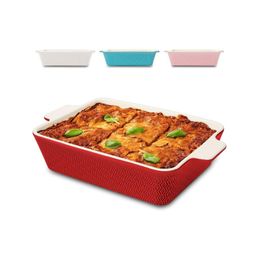 Praknu Auflaufform Gro&szlig; aus Keramik - Extra Hoher Rand - F&uuml;r Lasagne, | Gr.: onesize