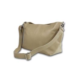 Leder Schultertasche, Umhängetasche Toscanto Tasche taupe, beige ca. 29cm | Gr.: onesize