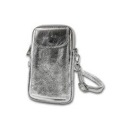 Leder Umhängetasche, Handtasche Toscanto Tasche silber ca. 12cm | Gr.: onesize