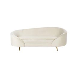 Beliani 3-Sitzer Sofa SAVAR in Beige/Gold - (W) 183 x (H) 75 x (L) 85 cm | Gr.: onesize