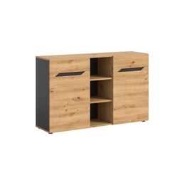 xonox.home Sideboard (B/H/T: 130x81x37 cm) in Artisan Eiche Nachbildung | Gr.: onesize