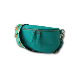 Leder Gürteltasche Toscanto Tasche türkis, mehrfarbig ca. 25cm | Gr.: onesize