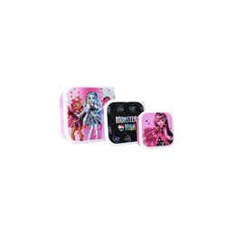 MONSTER HIGH Brotzeitbox 3in1 Lunchbox für Schule, Freizeit | Gr.: onesize