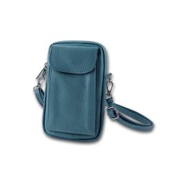 Leder Umhängetasche, Handtasche Toscanto Tasche hellblau ca. 12cm | Gr.: onesize