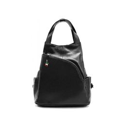 Florence Cityrucksack Leder schwarz ca. 27cm | Gr.: onesize