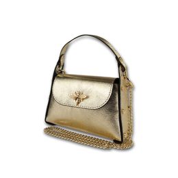 Leder Umhängetasche Toscanto Tasche gold ca. 19cm | Gr.: onesize