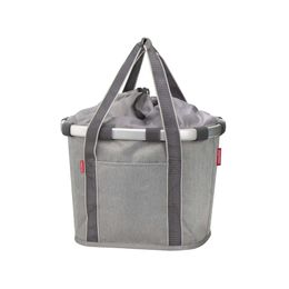 Klickfix reisenthel Bikebasket 15 - Lenkerkorb 35 cm (twist sage) in heringbone grey | Gr.: onesize