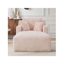 ABRIHOME Bequemes Schlafsofa, Relaxsessel ohne Montage in Rosa | Gr.: onesize