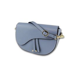 Leder Schultertasche, Umhängetasche Toscanto Tasche hellblau ca. 22cm | Gr.: onesize