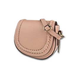Leder Schultertasche, Umhängetasche Toscanto Tasche rosa ca. 21cm | Gr.: onesize