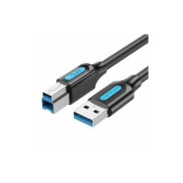 Wisam USB 3.0 A auf B Druckkabel - Adapter-Kabel 2A 1m PVC Schwarz | Gr.: onesize