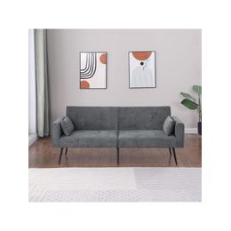 ABRIHOME Umwandelbares Schlafsofa Futon Set für Wohnzimmer in Grau | Gr.: onesize