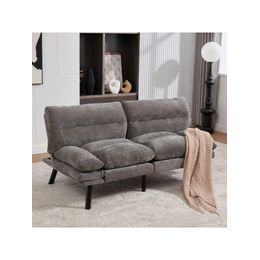 ABRIHOME Klappbares Schlafsofa Couch Sofa mit luftdurchlässiger Sitzfläche in Grau | Gr.: onesize