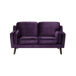 Beliani 2-Sitzer Sofa LOKKA in Violett/Braun - (W) 150 x (H) 85 x (L) 83 cm | Gr.: onesize