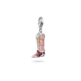 Thomas Sabo Charm-Anh&auml;nger Cowboy-Stiefel in silber, bunt | Gr.: onesize