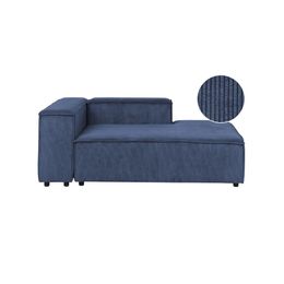 Beliani Chaiselongue ARDAL in Blau/Schwarz - (W) 119 x (H) 68 x (L) 180 cm | Gr.: onesize