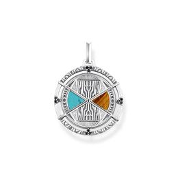 Thomas Sabo Anh&auml;nger Talisman T&uuml;rkis Und Tigerauge in silber, bunt | Gr.: onesize