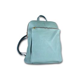 Leder Cityrucksack Toscanto Tasche hellblau ca. 30cm | Gr.: onesize