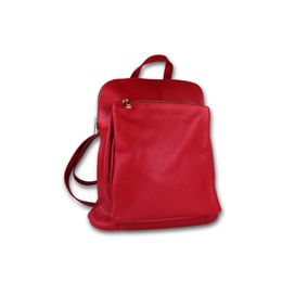 Leder Cityrucksack Toscanto Tasche rot ca. 30cm | Gr.: onesize