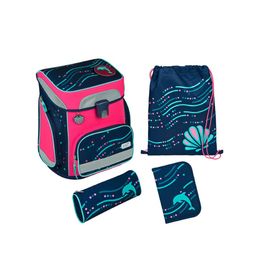 Scooli EasyFit Glow DIN - Schulranzen Set 5tlg. (Dotty Dolphin) in Dotty Dolphin | Gr.: onesize