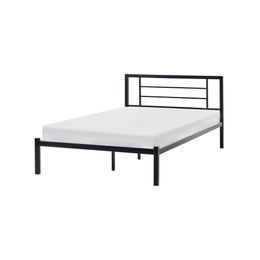 Beliani Doppelbett CUSSET in Schwarz - (W) 122 x (H) 86 x (L) 209 cm | Gr.: onesize
