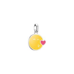 Thomas Sabo Smileyworld Kiss Charm-Anh&auml;nger Connect in silber, bunt | Gr.: onesize