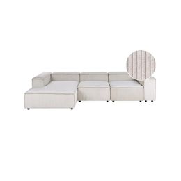 Beliani 3-tlg Ecksofa ARDAL in Beige/Schwarz | Gr.: onesize