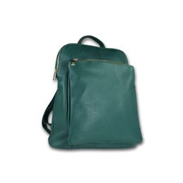 Leder Cityrucksack Toscanto Tasche grün ca. 30cm | Gr.: onesize