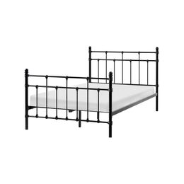 Beliani Doppelbett LYNX in Schwarz - (W) 121 x (H) 110 x (L) 209 cm | Gr.: onesize