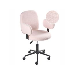 Beliani Bürostuhl MORAGA in Rosa/Schwarz - (W) 58 x (H) 80 x (L) 58 cm | Gr.: onesize