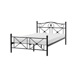Beliani Doppelbett RODEZ in Schwarz - (W) 126 x (H) 92 x (L) 208 cm | Gr.: onesize