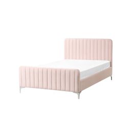 Beliani Doppelbett LUNAN in Rosa - (W) 127 x (H) 101 x (L) 215 cm | Gr.: onesize