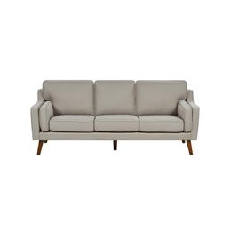 Beliani 3-Sitzer Sofa LOKKA in Beige/Braun - (W) 204 x (H) 85 x (L) 83 cm | Gr.: onesize