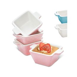 Praknu Mini Auflaufform Keramik 4er Set Stapelbar - Extra Hoch - Kratz und | Gr.: onesize