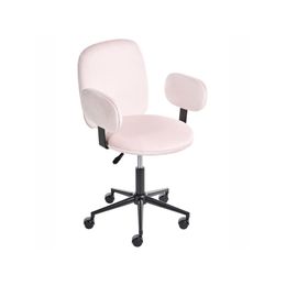 Beliani Bürostuhl MORAGA in Rosa/Schwarz - (W) 58 x (H) 80 x (L) 58 cm | Gr.: onesize