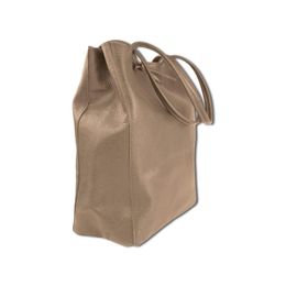 Toscanto Shopper, Schultertasche Leder taupe, dunkelbeige ca. 28cm | Gr.: onesize