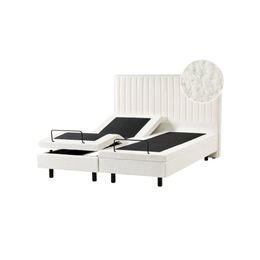 Beliani Doppelbett DUKE II in Wei&szlig;/Schwarz - (W) 160 x (H) 120 x (L) 216 cm | Gr.: onesize