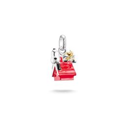 Thomas Sabo Charm-Anhänger Snoopy & Woodstock Hundehütte Peanuts in silber, gold, bunt | Gr.: onesize