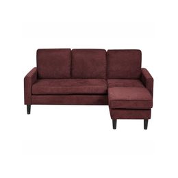 Beliani 2-tlg 3-Sitzer Sofa AVESTA in Rot | Gr.: onesize