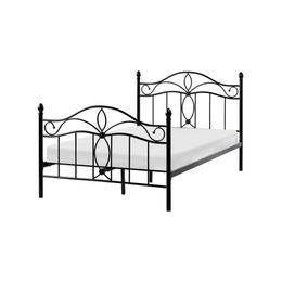 Beliani Doppelbett ANTLIA in Schwarz - (W) 128 x (H) 85 x (L) 209 cm | Gr.: onesize
