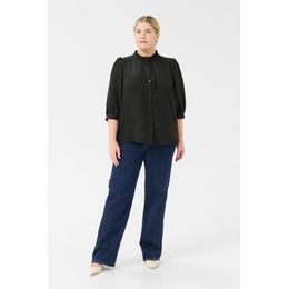 Kaffe curve Langarm-Bluse KCellinor Regular fit in Black Deep CC | Gr.: 44