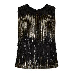 Apricot Sequin Fringe Top ' ' Damen Gr&ouml;&szlig;e L schwarz
