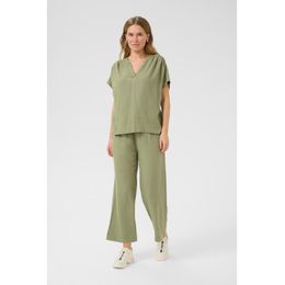 Kaffe Kurzarm-Bluse KAmilia Loose fit in Oil Green | Gr.: 38