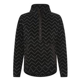 Polarino Fleecepullover in schwarz-grau | Gr.: 40-42
