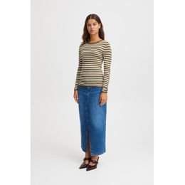 Ichi Strickpullover IHDIANE Regular fit in Lizard/Almond Milk stripe | Gr.: M