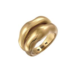 Elli Premium Ring 'Chunky Organic' Damen Größe 58 gold