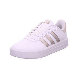 Adidas Lowtop-Sneaker Court Platform in cloud white/champagne metallic/aluminium | Gr.: 4,5